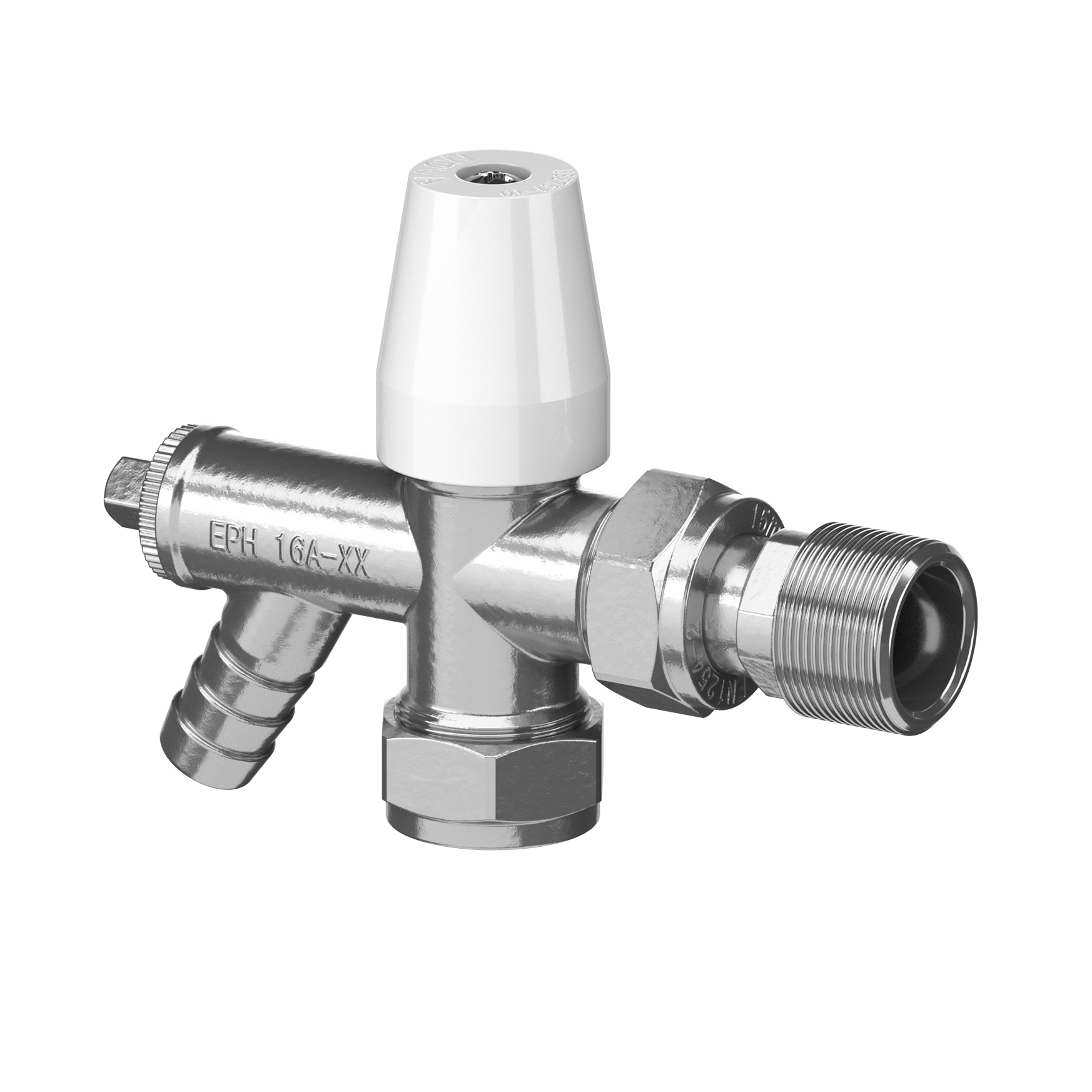 Eph Lockshield Radiator Valve comes with Drain Off | Telfords