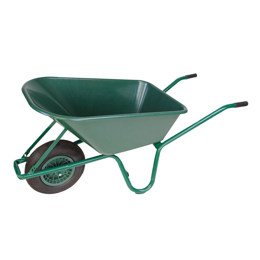 100 Litre PVC Builders Wheelbarrow - Green | PWB100 | Telfords