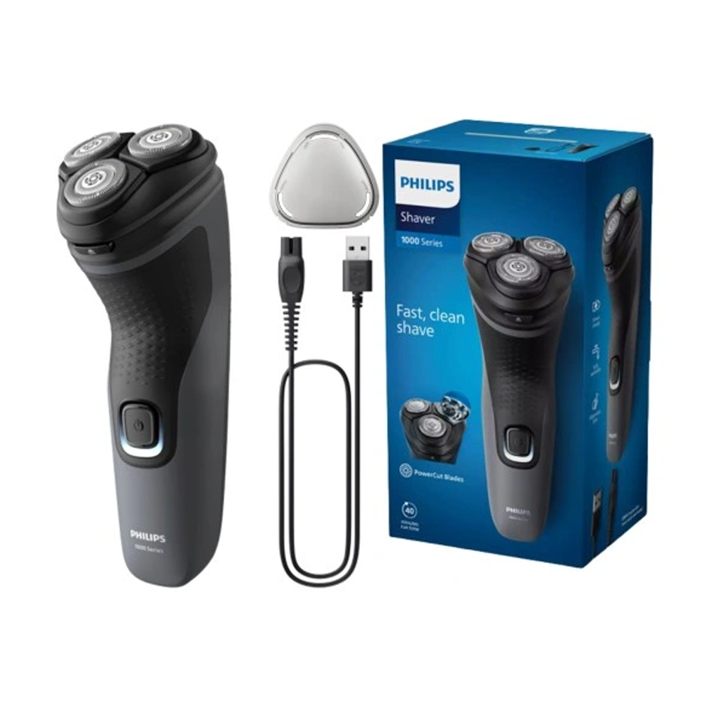 Philips Wet & Dry Electric Shaver Series 1000 with 4D Flex Heads ...