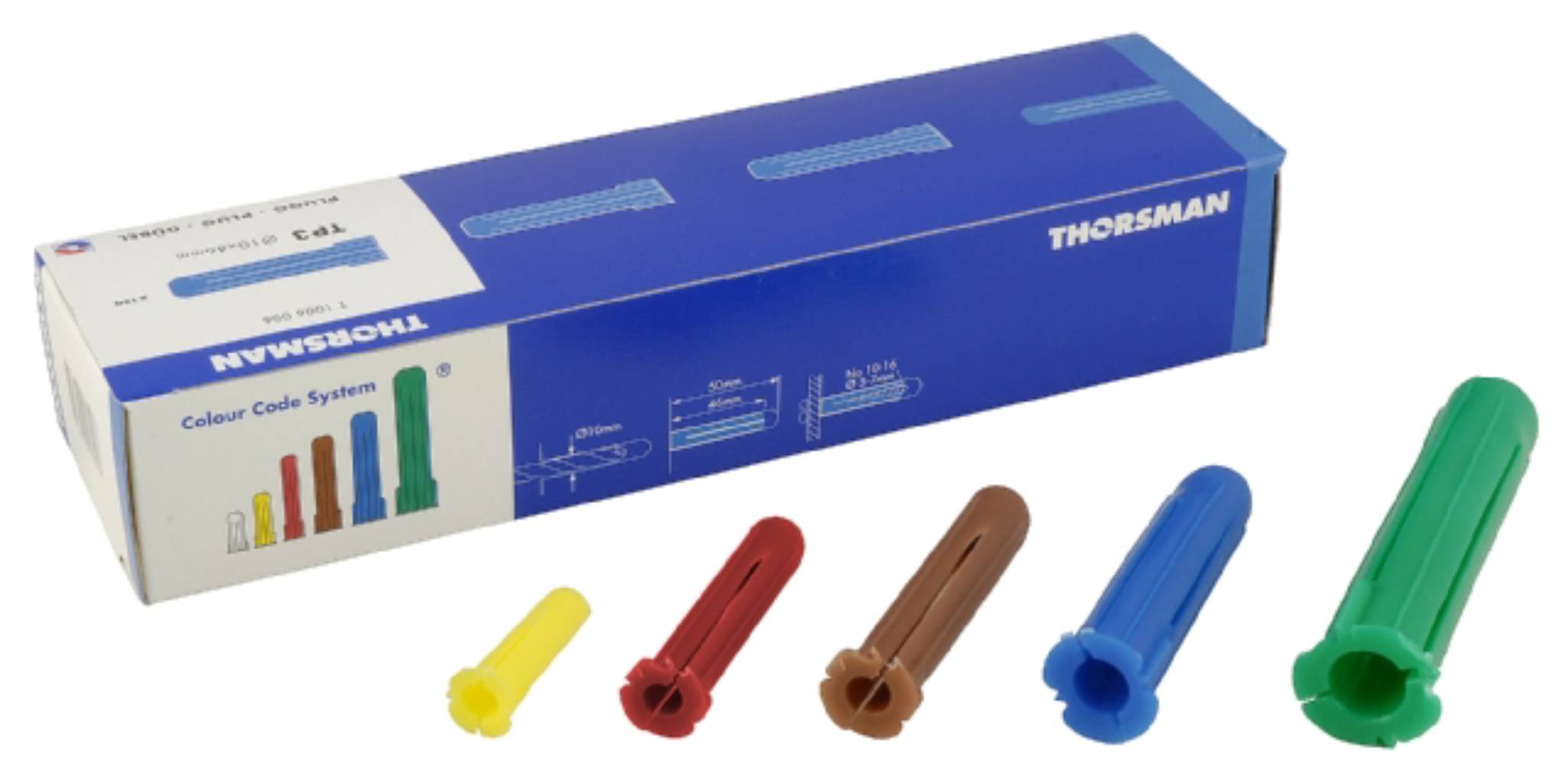 Thorsman Tp2 Red PVC Wall Plugs 100/box | Telfords